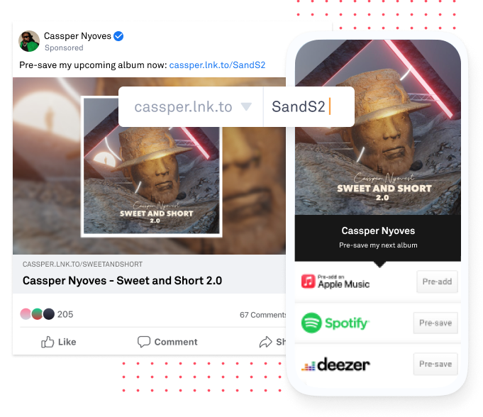FanLink | Smarter music marketing | Release, pre-save and bio links